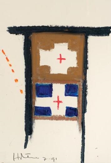 Ralph Hotere | Te Whiti: from Hone Tuwhare's 'Not by Wind Ravaged ...