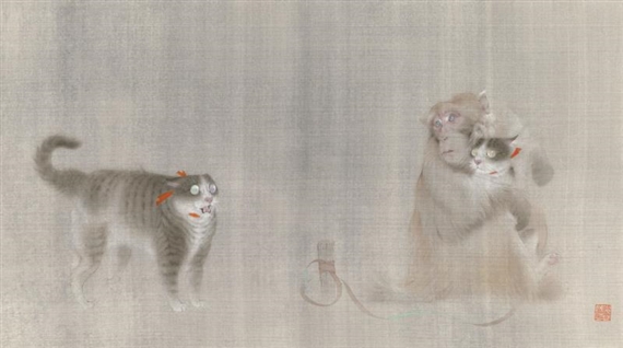 Shen Ning | MONKEY AND CATS | MutualArt