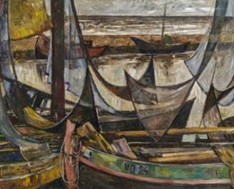 Leopold Hauer | Fishing boats (1960) | MutualArt