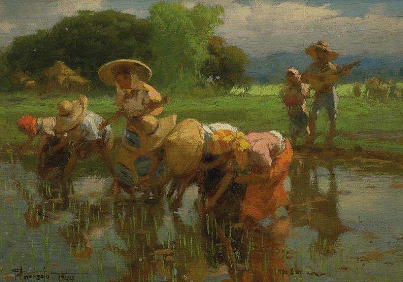 Fernando Amorsolo | Planting Rice (1944) | MutualArt
