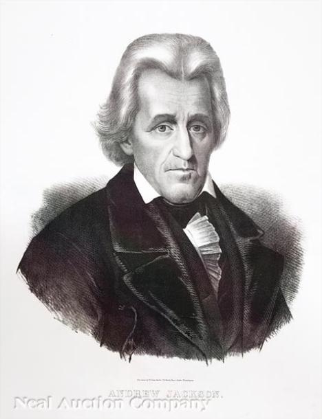 George P.A. Healy | An Antique Lithograph of Andrew Jackson (Circa 1870 ...