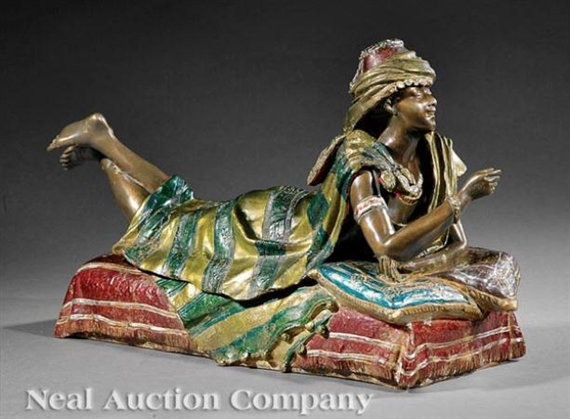 Louis Hottot | Odalisque Reclining on a Divan | MutualArt