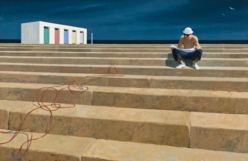 Jeffrey Smart | Approach to a City III (1968 - 1969) | MutualArt