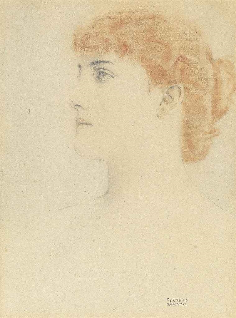 Fernand Khnopff | The Kiss - Le baiser (1918) | MutualArt