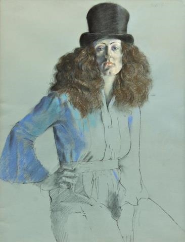 Fred Ross | Study for the Black Hat | MutualArt