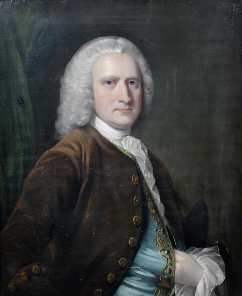 Thomas Hudson | Portrait of a gentleman,bust-length, in a brown coat ...