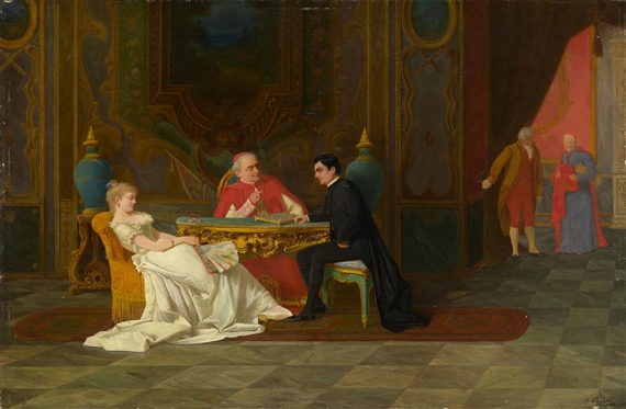Alexander Antonowich Rizzoni | A Cardinal Receiving Guests (1883 ...