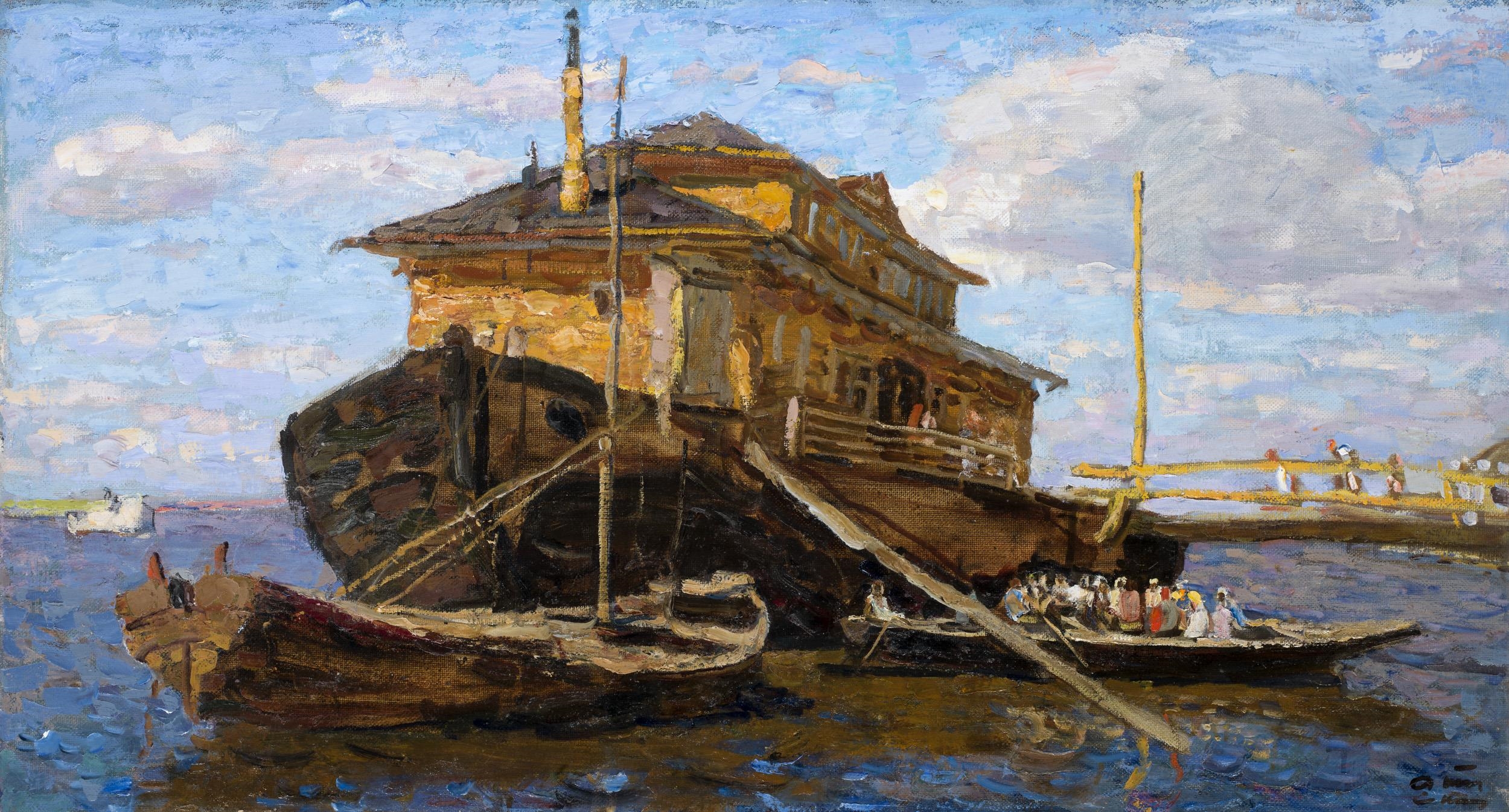 Sergei Tkachev | On the Volga River (1964) | MutualArt