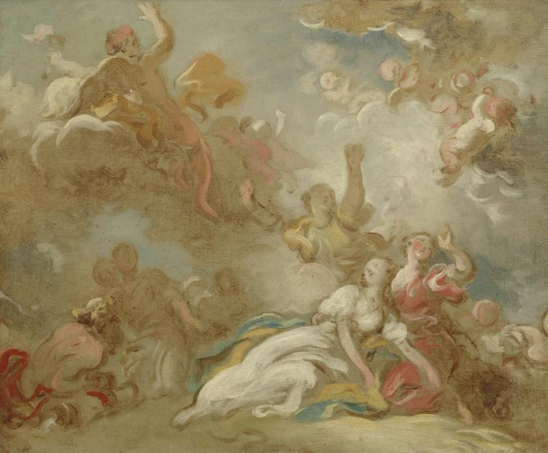 Jean-Honoré Fragonard | Psyche being abandoned by Cupid | MutualArt