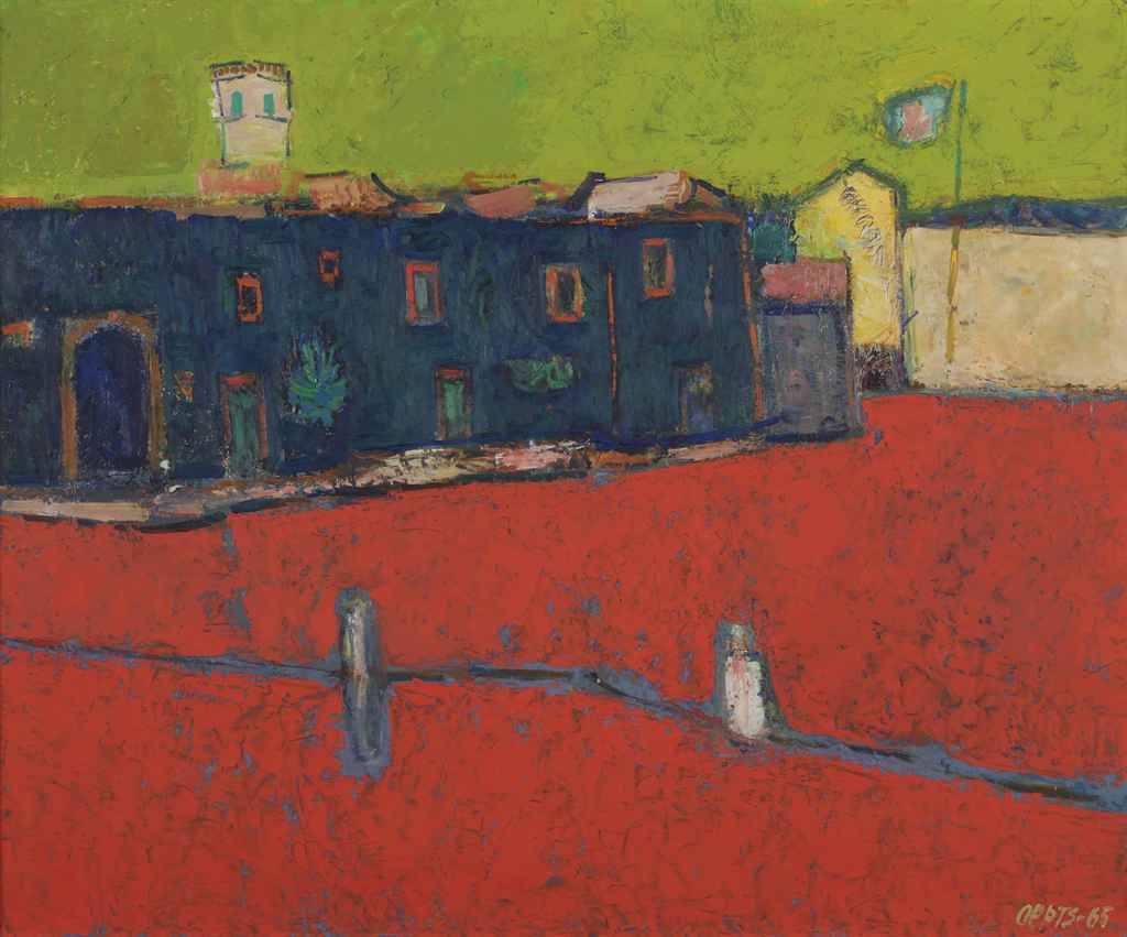 Wim Oepts | Dorpsplein (1965) | MutualArt