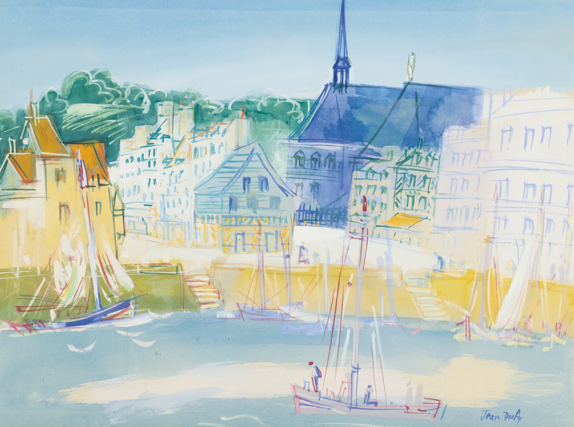 Jean Dufy | PORT DE HONFLEUR (1947 - 1948) | MutualArt