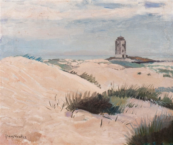 Frans Oerder | The lighthouse of Katwijk aan Zee | MutualArt