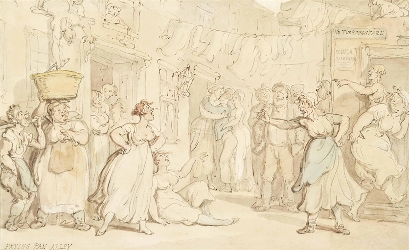 Thomas Rowlandson | Frying Pan Alley | MutualArt