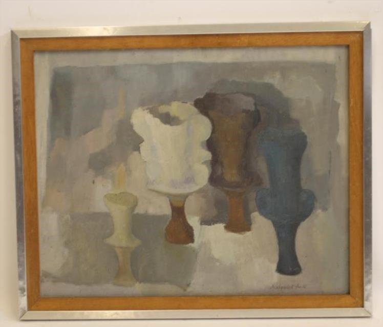 Margaret Firth | Objects on Brown | MutualArt