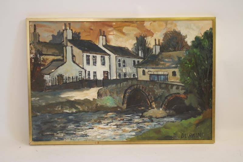 Tom Durkin | Village Scene | MutualArt