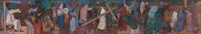 Alberto Morrocco | Study for Mural at Former Liff Hospital, Dundee ...