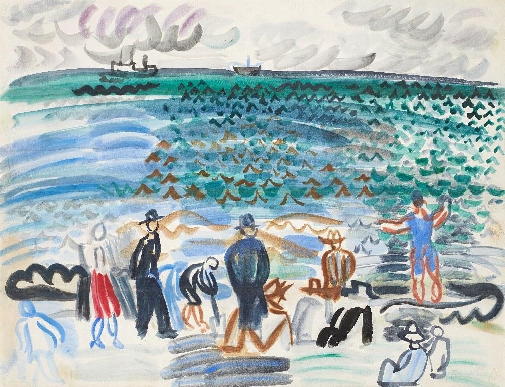 Raoul Dufy | Promenade au bord de la mer (1926) | MutualArt
