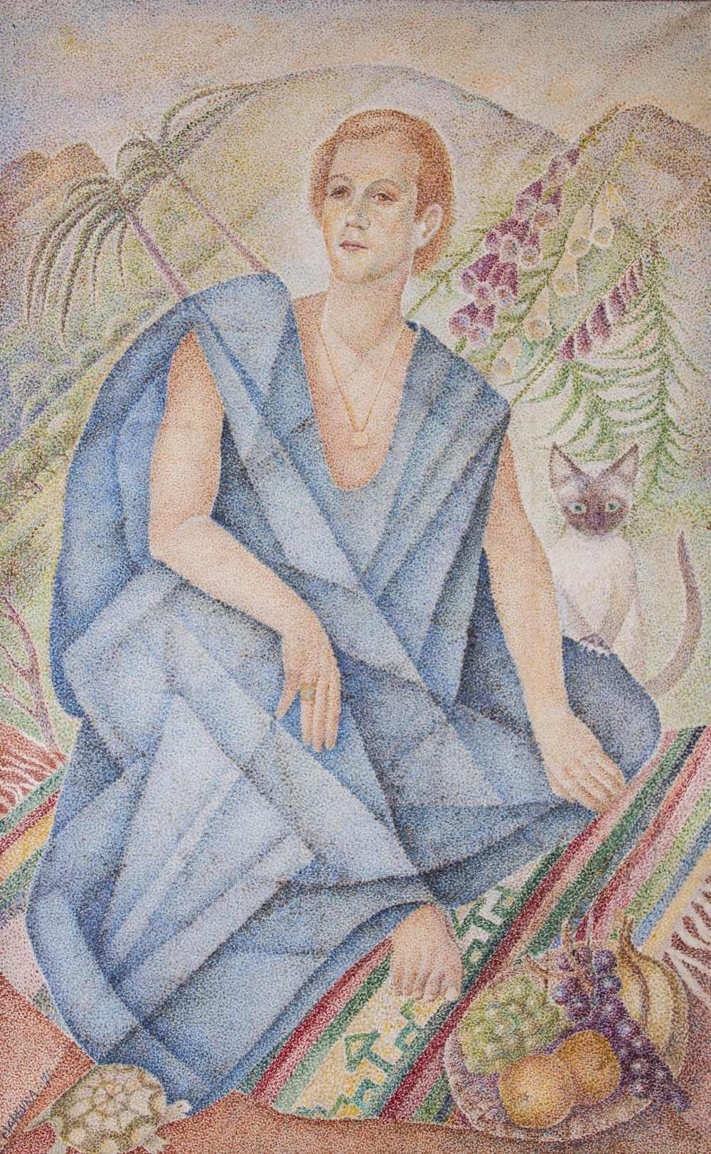 Marie Vorobieff Marevna | Portrait of Germinal Rangel (1971) | MutualArt