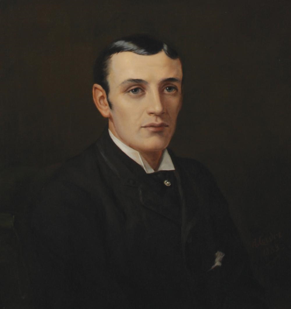 Rosa Corder | Portrait of Fred Archer seated wearing a black suit and ...