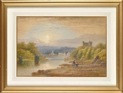 Thomas Harper | BYWELL CASTLE AND REMAINS OF ROMAN BRIDGE (Circa 1850 ...