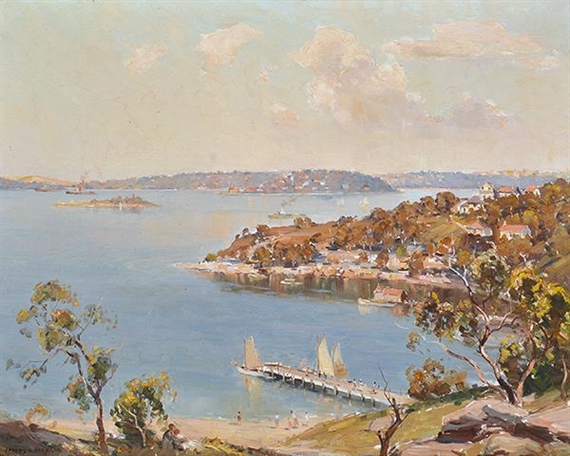 James R. Jackson | Sydney Harbour through Clifton Gardens | MutualArt