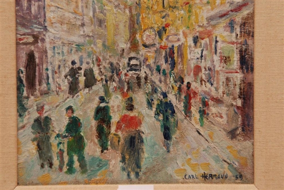 Carl Hartmann | European street scene | MutualArt
