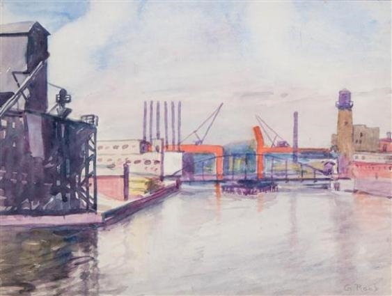 George Raab | Milwaukee River Scene | MutualArt