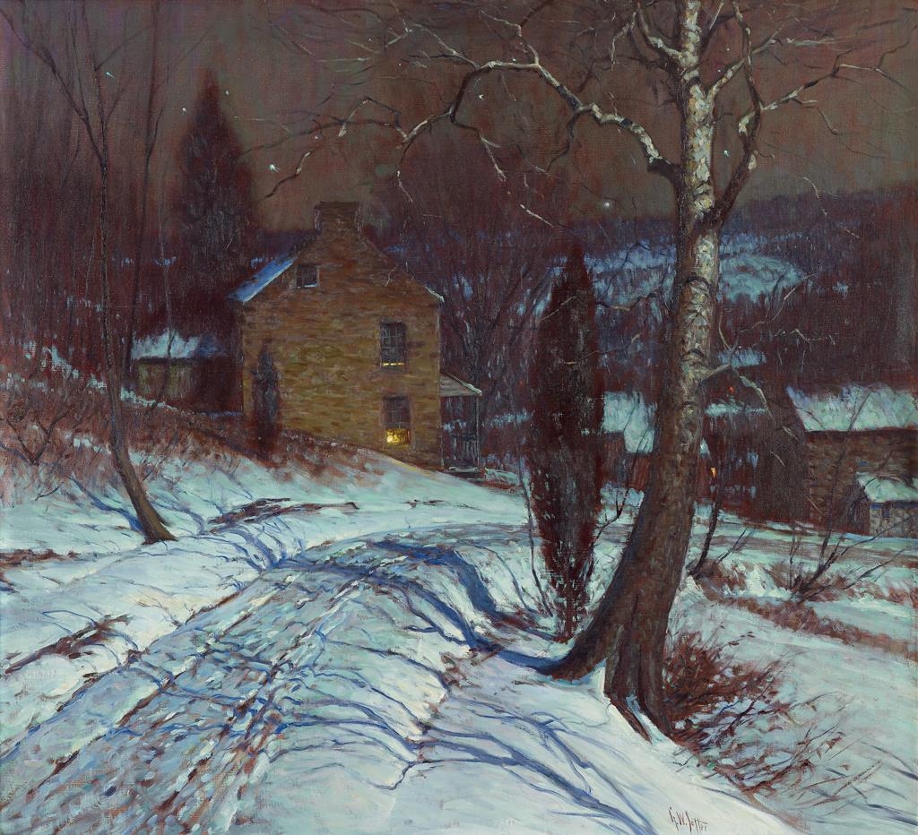 George William Sotter | THE HILL ROAD, WINTER | MutualArt