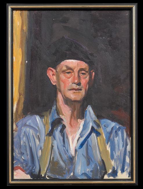 Wayman Elbridge Adams | Portrait of a Man in a Black Cap | MutualArt