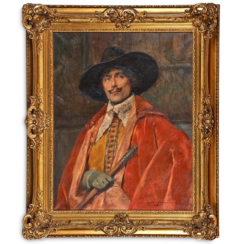 Alex de Andreis | Portrait of a Cavalier Holding a Gun in a Doorway ...