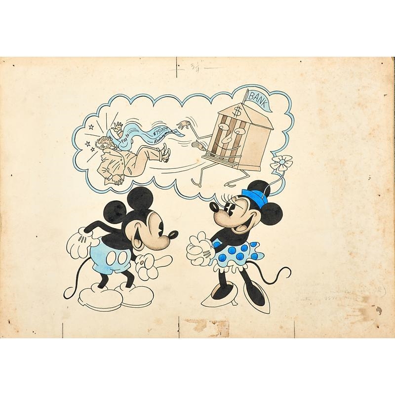 Walt Disney Studios | Mickey Mouse on Inflation (1933) | MutualArt