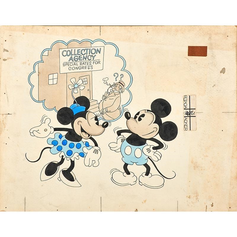 Walt Disney Studios | Mickey Mouse on Inflation (1933) | MutualArt