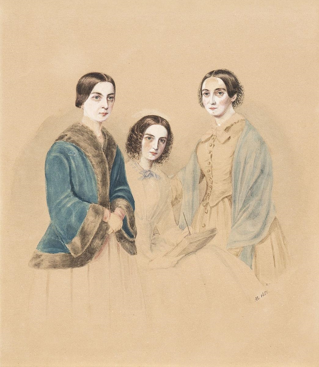 German School, 19th Century | The three sisters Therese, Amalie and ...