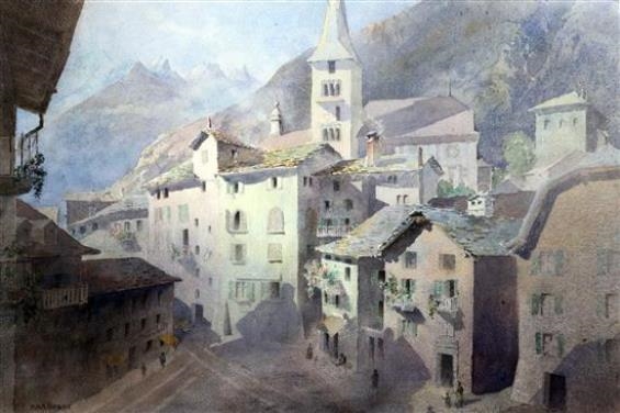 Henry Richard Beadon Donne | Alpine village | MutualArt