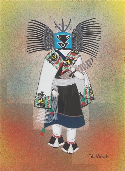 Pablita Velarde | Crow Maiden | MutualArt