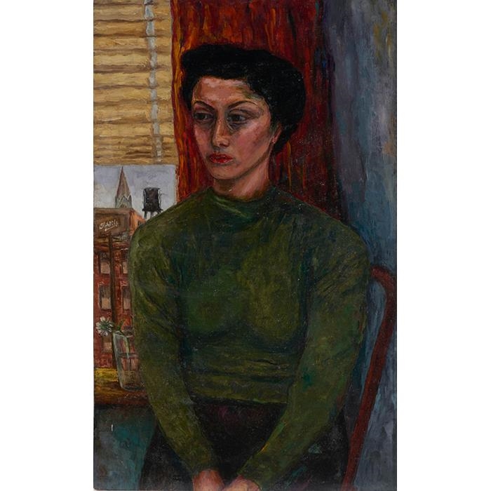 Fred Rappaport | Portrait of a Woman in Green | MutualArt