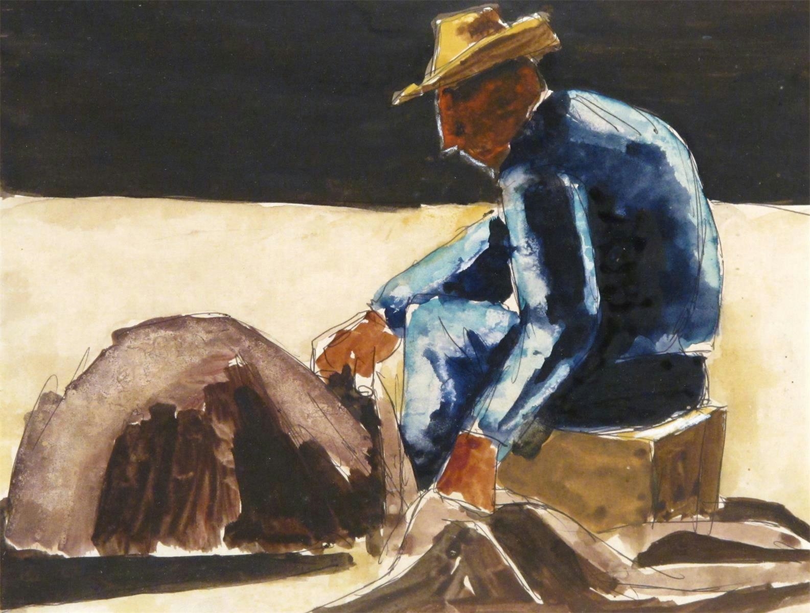 Josef Herman | Welsh Mining Village | MutualArt