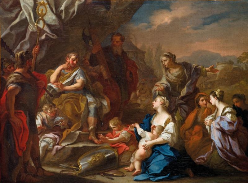 Andrea Casali | Veturia and Volumnia before Coriolanus | MutualArt