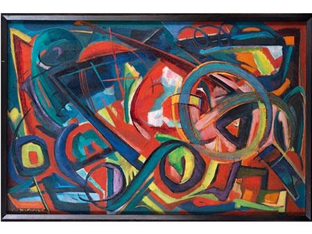 Karl Peter Röhl | 2 WORKS : ABSTRAKTE KOMPOSITION; STEHENDER MANN (1930 ...