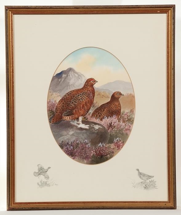 Robert W. Milliken | PAIR OF RED GROUSE | MutualArt