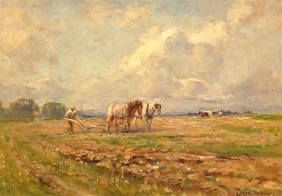 Ernest Walbourn | 2 Works: The Artist's Wife, Eva Walbourn, with Geese ...