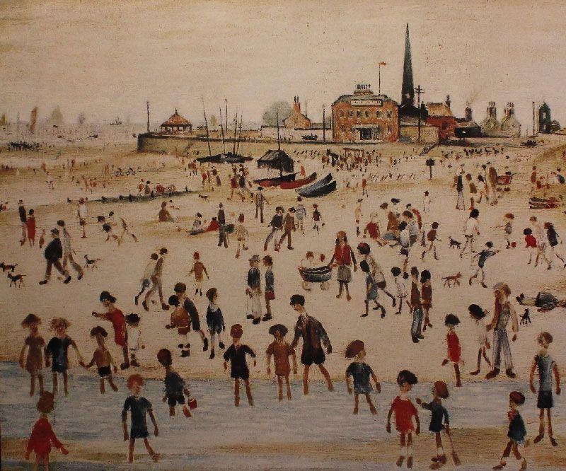 Laurence Stephen Lowry | At The Seaside | MutualArt