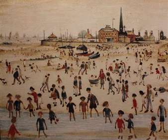 Laurence Stephen Lowry | At The Seaside | MutualArt