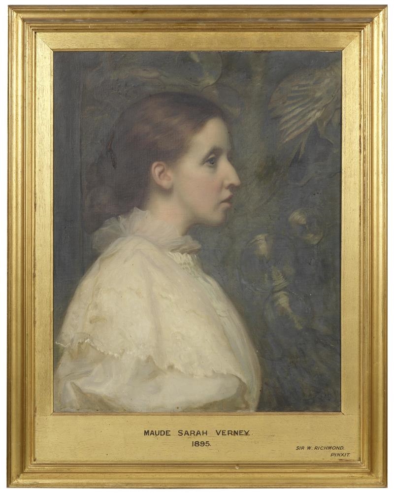 Sir William Blake Richmond | Portrait of Mrs Charles Rome | MutualArt