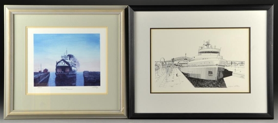 Jim Clary | 2 Works : Depicting the Edward L Ryerson, along with Chief ...