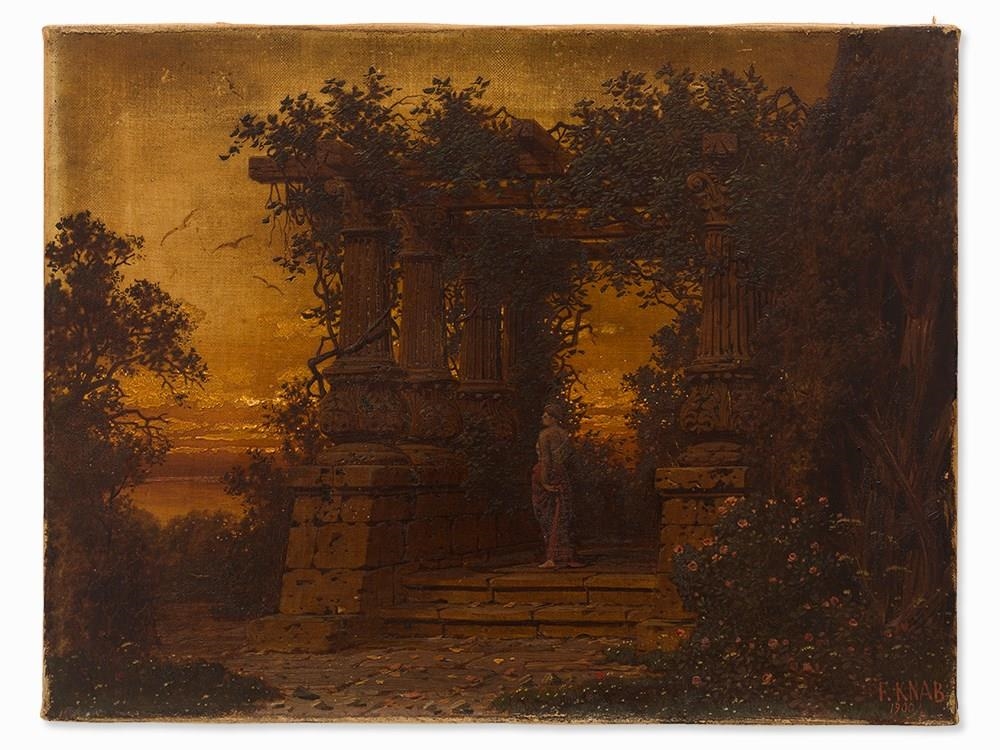 Ferdinand Knab | Temple Ruin at Sunset (1904) | MutualArt