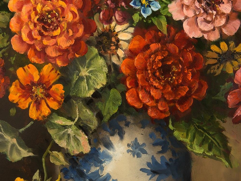Willy Hanft | Floral Still Live with Zinnia | MutualArt