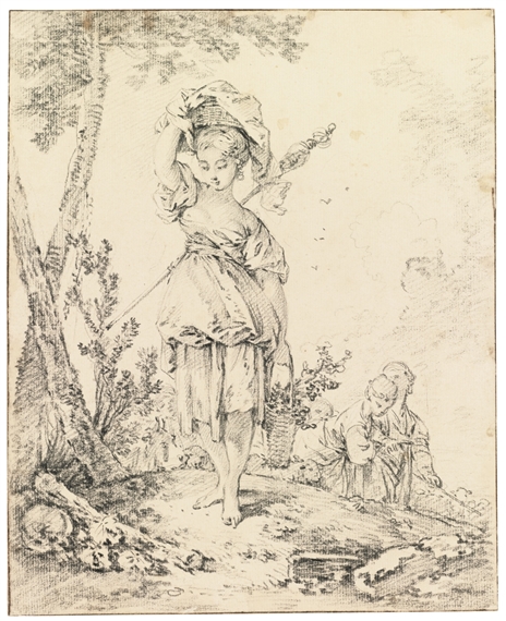 François Boucher | THREE YOUNG WOMEN BY THE EDGE OF A STREAM (LES TROIS ...