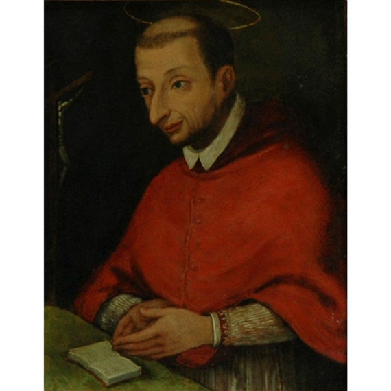 Milanese School, 17th Century | Portrait of Cardinal Carlo Borromeo at ...