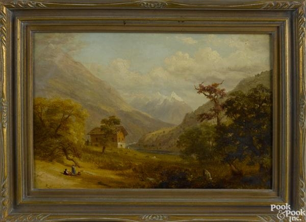 Russell Smith | Mountain landscape with a cottage | MutualArt